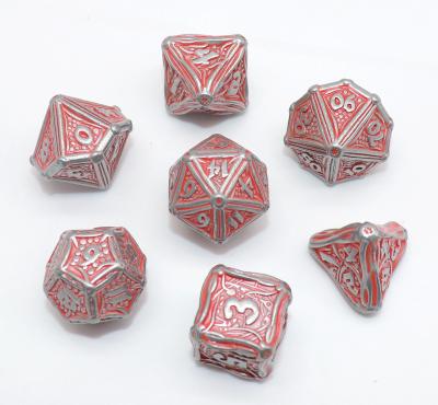 China Sharp Edged Nontoxic DND RPG Dice , Odorless Polyhedral 7 Dice Set for sale