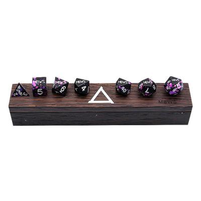 China Manual Grinding Polyhedral Dice Set Odorless Multipurpose 7 Piece for sale