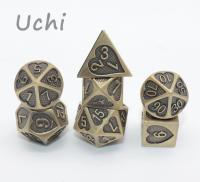 China Handmade Table Top Gaming Dice Set 7 Piece Sturdy Neat Sharp Edges for sale