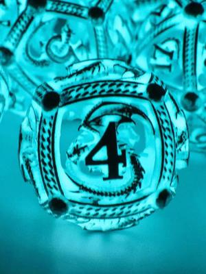 China Hot selling Polyhedral Luminous Night Light In The Dark led Dice Set for sale