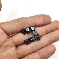 China Mini Metal Polyhedral Dice RPG Dice Set Playing Board Game for sale