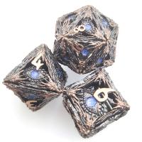 China Gold Plated Resin Lightweight For Collection Polyhedral Dice Set DND Board Game for sale