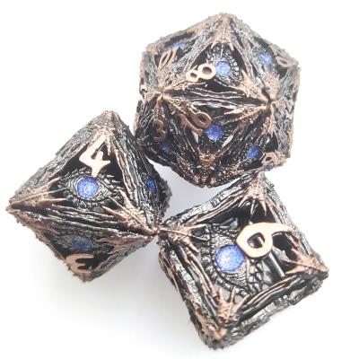 China Gold Plated Resin Lightweight For Collection Polyhedral Dice Set DND Board Game for sale