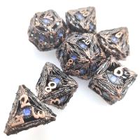 China Gold Plated Resin Lightweight For Collection Polyhedral Dice Set DND Board Game for sale