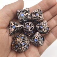 China Gold Plated Resin Lightweight For Collection Polyhedral Dice Set DND Board Game for sale