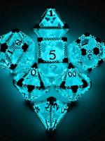China Fun RPG DND Dice Set Transparent Led Luminous Dice Dungeons and Dragons for sale