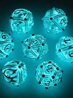 China Hot Selling Metal DND Dice Set Sharp Edge Resin Dice Led Luminous Dice for sale