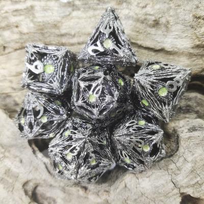China Sturdy Polishing Sturdy Portable Handmade Anti wear Mini polyhedral RPG Dice Set for sale