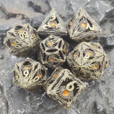 China Hand Polished Metal Polyhedral Dice Resin Polyhedral High Temperature for sale