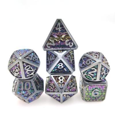 China Board game GST Multipurpose metal dice polyhedral Durable DND for sale
