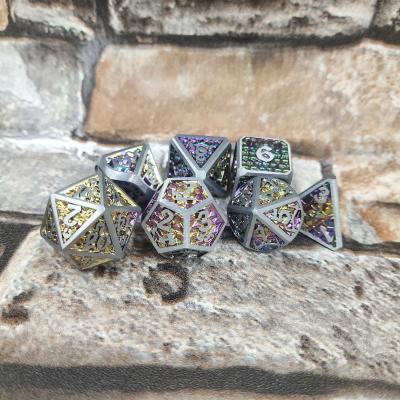 China Card Lightweight Manual Grinding Precision RPG Dice Colourful for sale