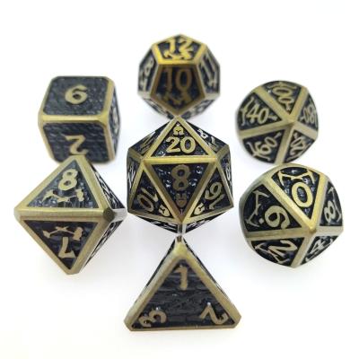China Dice set for DND or RPG dice Practical Plating Sharp colourful Metal for sale