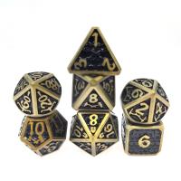 China Dice set for DND or RPG dice Practical Plating Sharp colourful Metal for sale