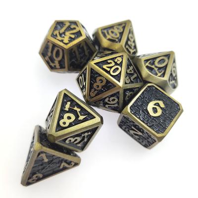 China Mini supplier polyhedral RPG dice set poker tabl RPG Dice Set Metal for sale