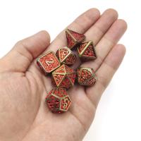 China Dice Set Multipurpose Practical Plating Sharp Trade Card Polyhedral Metal for sale