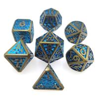 China Multipurpose Custom RPG Dice Set game for adult Metal Dice Polyhedral for sale