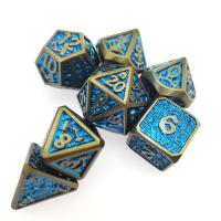 China Wear Resistant Dice Practical Polyhedral pokemon Metal Dice Sets for sale