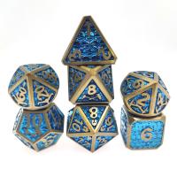 China Wear Resistant Dice Practical Polyhedral pokemon Metal Dice Sets for sale
