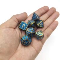 China Wear Resistant Dice Practical Polyhedral pokemon Metal Dice Sets for sale