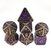 China Poker Hand Carved DND poker High Temperature Dice Sets Polyhedral for sale