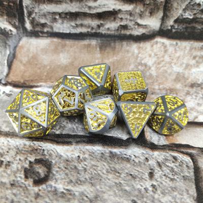 China Pokemon card Wholesale Glow Polyhedral Black chip Dice Sets Polyhedral for sale
