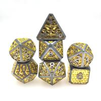 China Pokemon card Wholesale Glow Polyhedral Black chip Dice Sets Polyhedral for sale