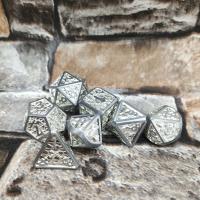 China Card Edge Metal RPG Dice Hand Carved Durable For Savage World Polyhedral for sale