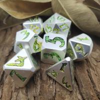 China Hand Pouring Gold Plated Surface RPG RPG Dice Set 7 Pcs Polyhedral for sale