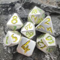 China Precision RPG Dice7 Dice Set Friendly For Tabletop Gaming Metal Polyhedral for sale