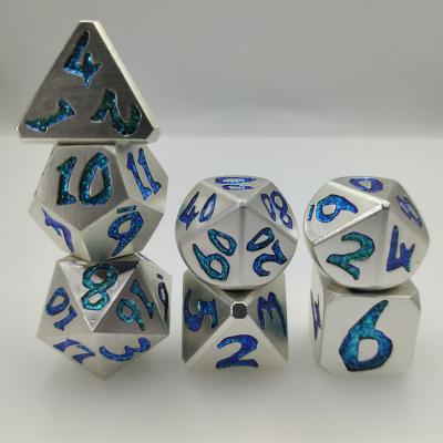 China High Temperature Blue Gold Luxury Metal Hand Polished Multipurpose Small Poker Dice for sale