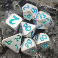 China Dice Practical Polyhedral Handmade Luxury Blue Light weight For Collection for sale