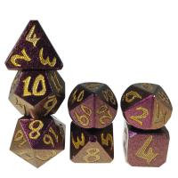 China Metal Polyhedral Dice Set Gaming Dice Manual Light Weight Luxury for sale