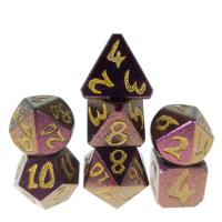 China Card Game RPG Dice Set ZincFor Dungeons And Dragons​ Metal Polyhedral Black for sale