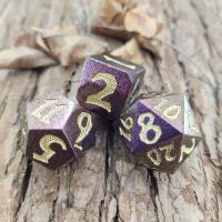 China Card Game RPG Dice Set ZincFor Dungeons And Dragons​ Metal Polyhedral Black for sale