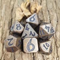 China Magic the Gather Metal Polished Custom Metal Polyhedral Dice Copper for sale