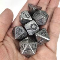 China Dice Set For DND or RPG Dice Set Hand Carved Light weight Luxury Metal for sale