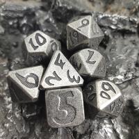 China Metal Anti wear Hand Carved For Dungeon And Dragon Metal Gaming Dice Manual for sale