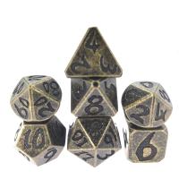 China Neat Sharp Edges Copper Black Dice Set Odorless For Collection Polyhedral for sale