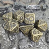 China Hand Carved Durable For Savage World Sturdy Hand Multipurpose Metal Polyhedral Dice Set for sale