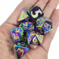 China Chip Dice Set Gold 	Custom Dice For Dungeons And Dragons Polyhedral Dice Set for sale