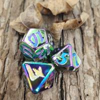 China Card Game Surface Hand Carved Resin Polyhedral Dice Color Customization Pretty Dice Sets for sale