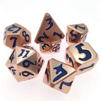 China Practical Plating Sharp Manual Grinding Durable Set Customization Polyhedral Dice Set for sale