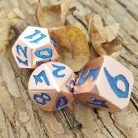 China Practical Plating Sharp Manual Grinding Durable Set Customization Polyhedral Dice Set for sale