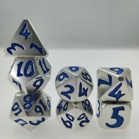 China Tiny Dice Set For Dungeon And Dragon Metal Gaming Dice Manual Polyhedral for sale