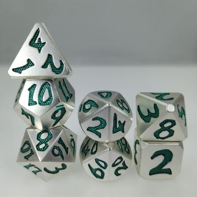 China Sharp Edge Resin Dice Set Polyhedral Dice Lightweight Sharp Edged Light Blue Material for rpg game for sale