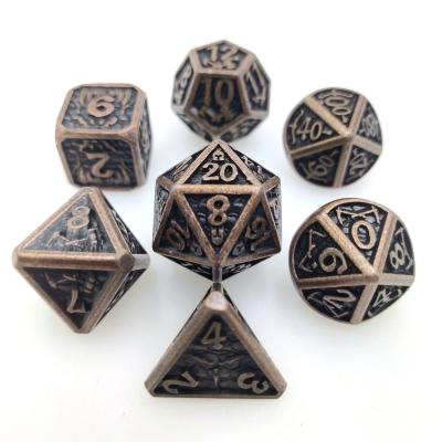 China GST Multipurpose Mini RPG DiceGold Plated Polyhedral Dice Set Unique Tactile Gaming Experience black for sale
