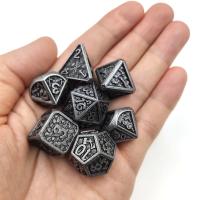 China Polishing Tabletop Odorless Portable Metal Dice Set Multipurpose Resin for sale