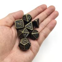 China Tabletop Gaming Dice Set Polyhedral Wear Resistant Metal Mini Dice Metal Antiwear For Yellow for sale