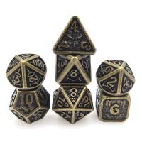 China Tabletop Gaming Dice Set Polyhedral Wear Resistant Metal Mini Dice Metal Antiwear For Yellow for sale