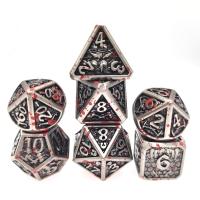 China Tabletop Game Metal RPG Dice  Neat Sharp Edges Liqui Role Playing Dice Games for sale